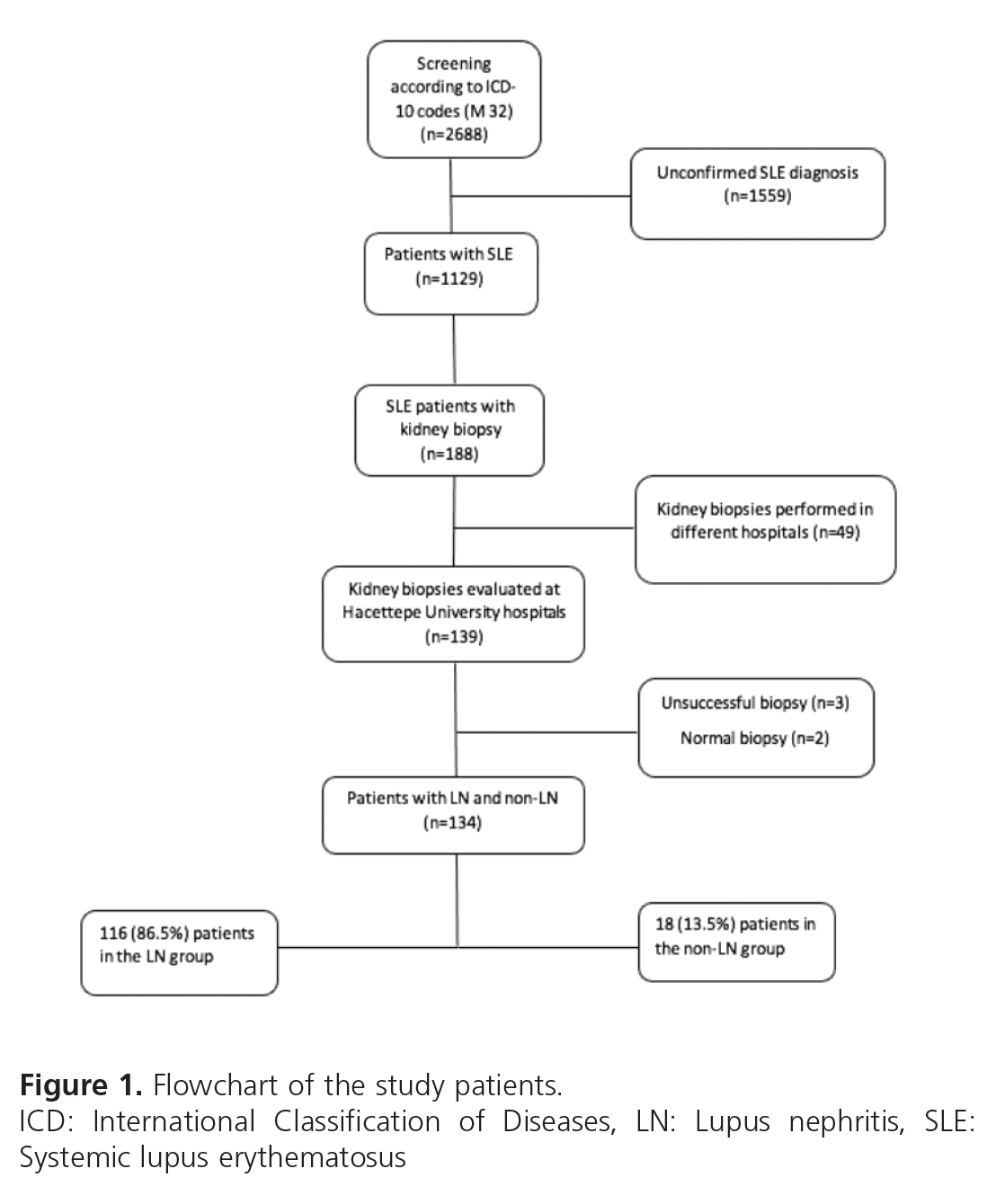 Comparison of lupus nephritis and non-lupus nephritides in patients ...